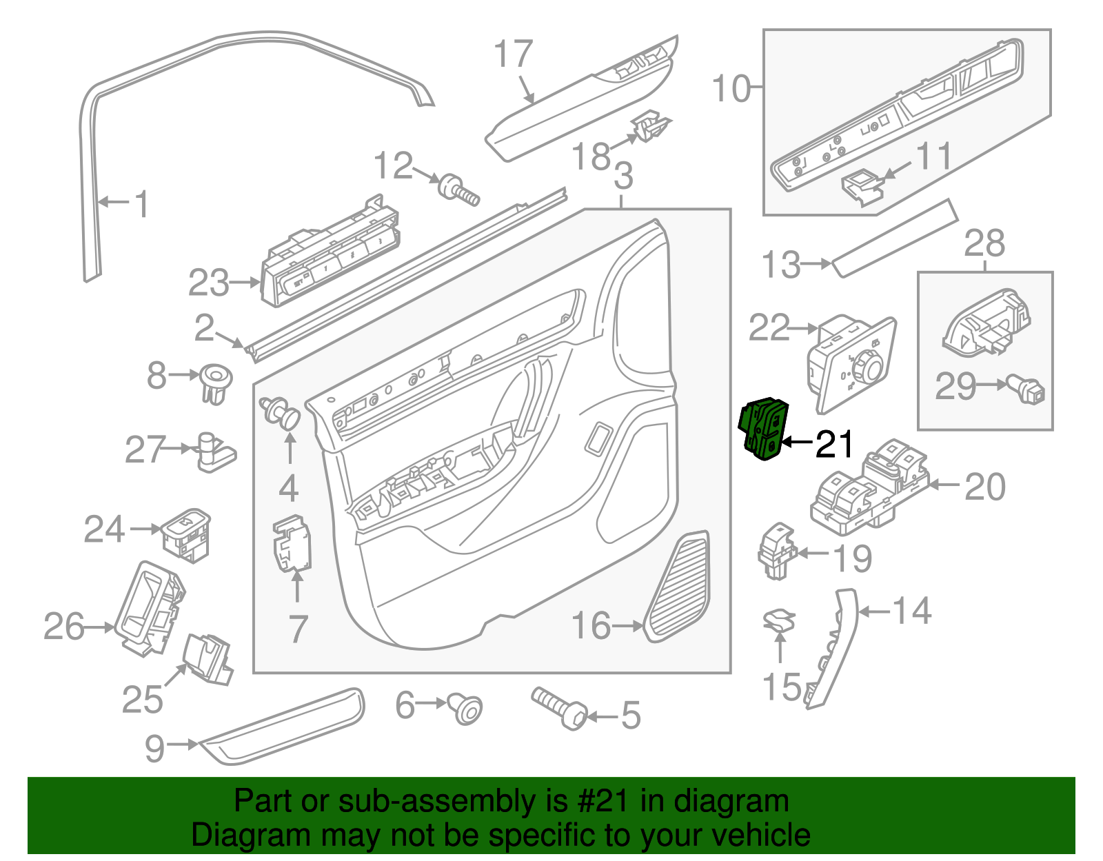 2011-2015 Volkswagen Touareg Lock Switch 7P6-962-125-A | OEM Parts Online
