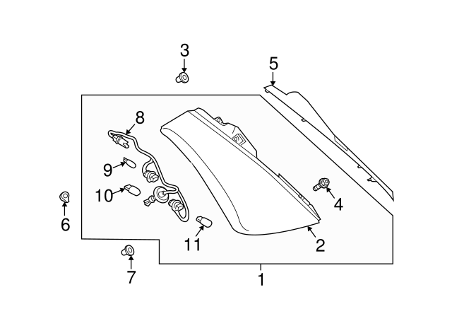 2003-2007 Nissan Murano Lens & Housing Rim - Driver's Side (LH) 26557 ...