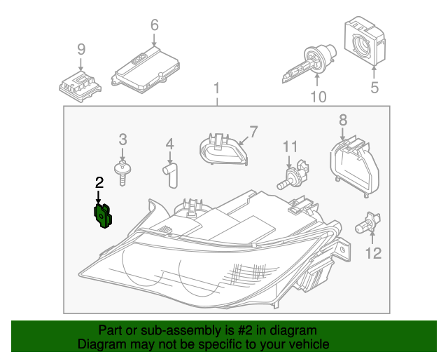 63-12-6-918-594 - Headlamp Assembly Bracket - 2004-2010 BMW | Buy BMW ...