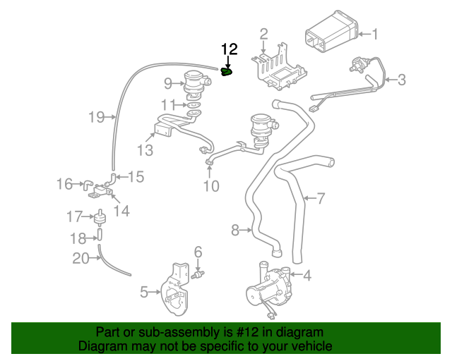 1332455 - Check Valve Connector - 1996-2004 Volvo | Volvo OEM Parts Direct