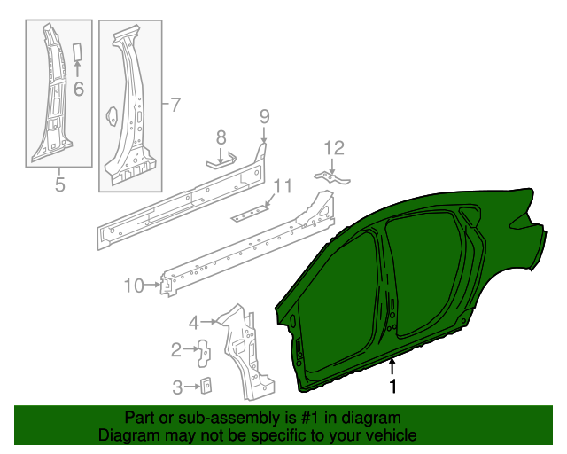 84240055 - Passenger Side Body Side Outer Panel 2016-2019 Chevrolet ...