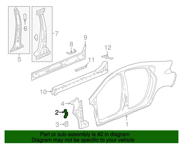 2016-2019 Chevrolet Volt Fender Mtg Bkt 22975757 | GMPartsDirect.com
