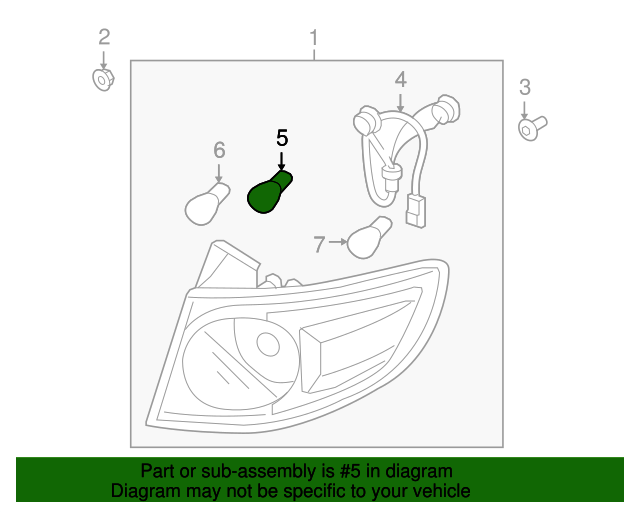 2007-2017 Hyundai Tail Lamp Bulb 18644-27088-L | OEM Parts Online