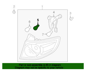 2007-2017 Hyundai Tail Lamp Bulb 18644-27088-L | OEM Parts Online