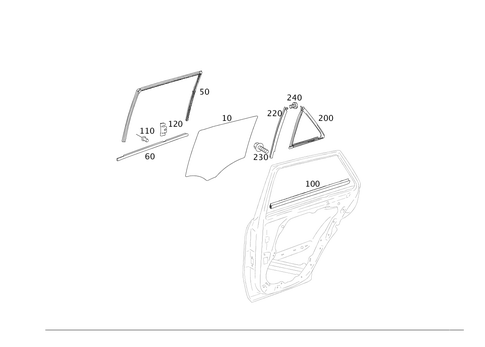 Rear Door Windows for 2008 Mercedes-Benz ML 550 | Mercedes-Benz USA Parts