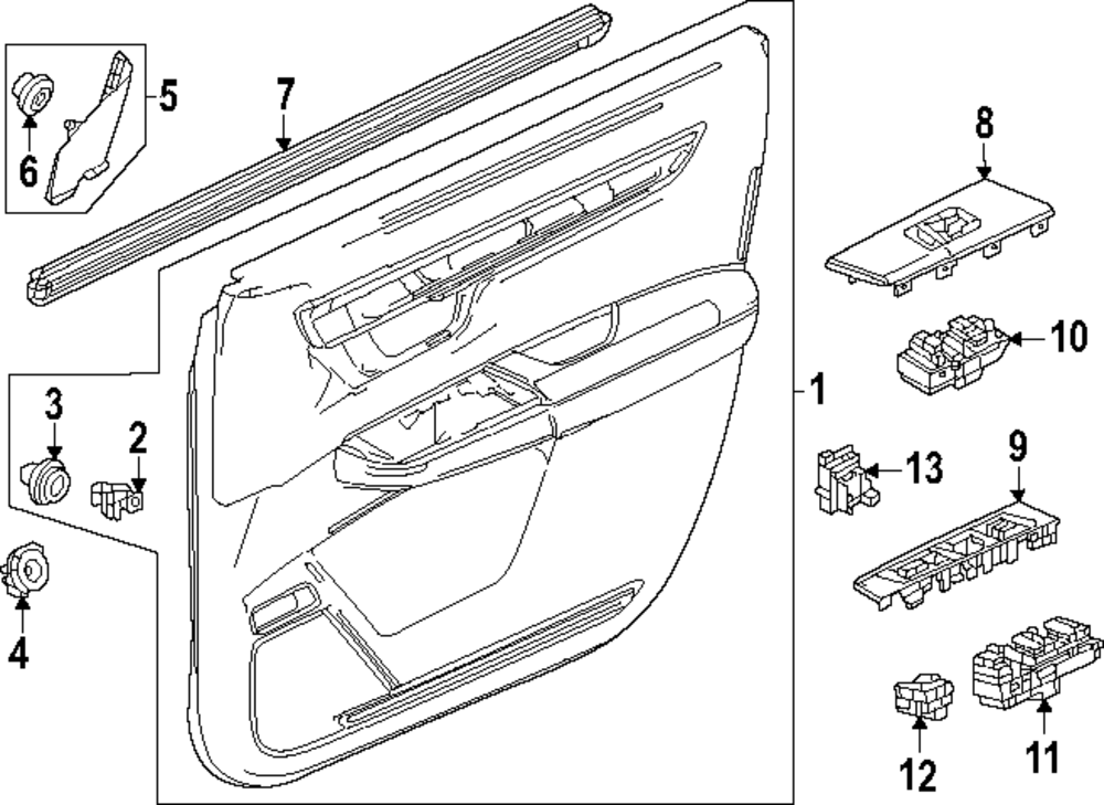 83542-3A0-A61ZA - 2023-2025 Honda CR-V - Switch Panel | Honda Car Parts Direct