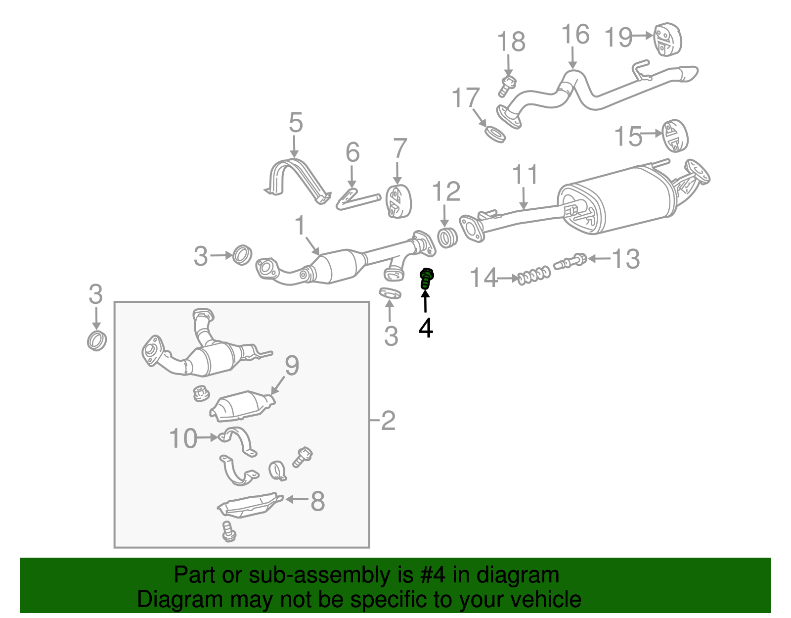 Toyota OEM Front Pipe Bolt 90105-10388 | Toyota OEM Parts Giant