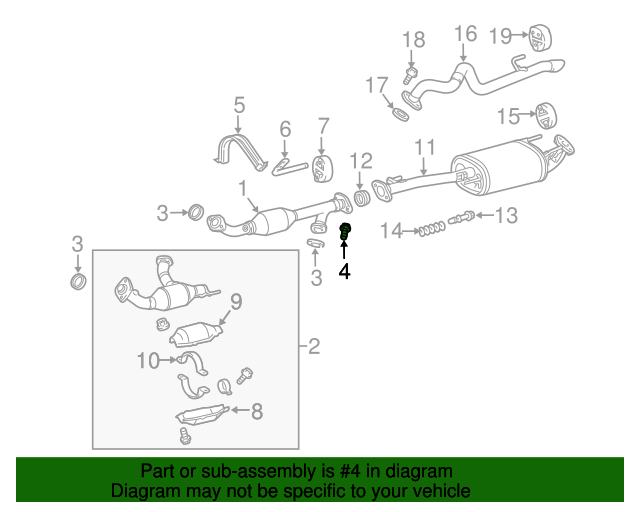 91553-E1035 - Front Pipe Bolt - 2015-2024 Toyota 4Runner | OEM Genuine ...