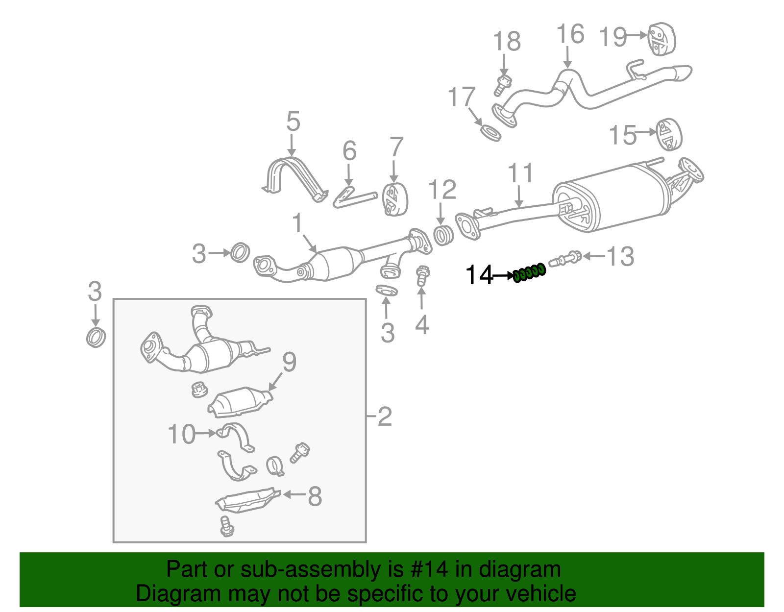 2001-2024 Toyota Exhaust Manifold Spring 90501-A0006 | Toyota Parts Center