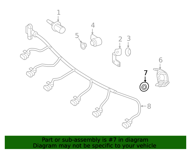463-885-73-01 - Parking Aid Sensor Bracket 2019-2023 Mercedes-Benz G 63 ...