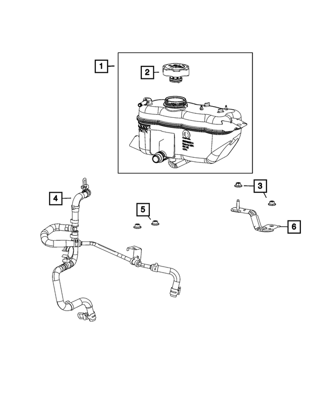 2021-2023 Jeep Coolant Bottle Supply Hose 68380295AC | Mopar Estores