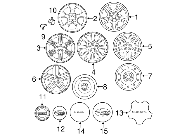 2006-2008 Subaru Forester Wheel, Alloy 28111SA031 | Subaru Online Parts