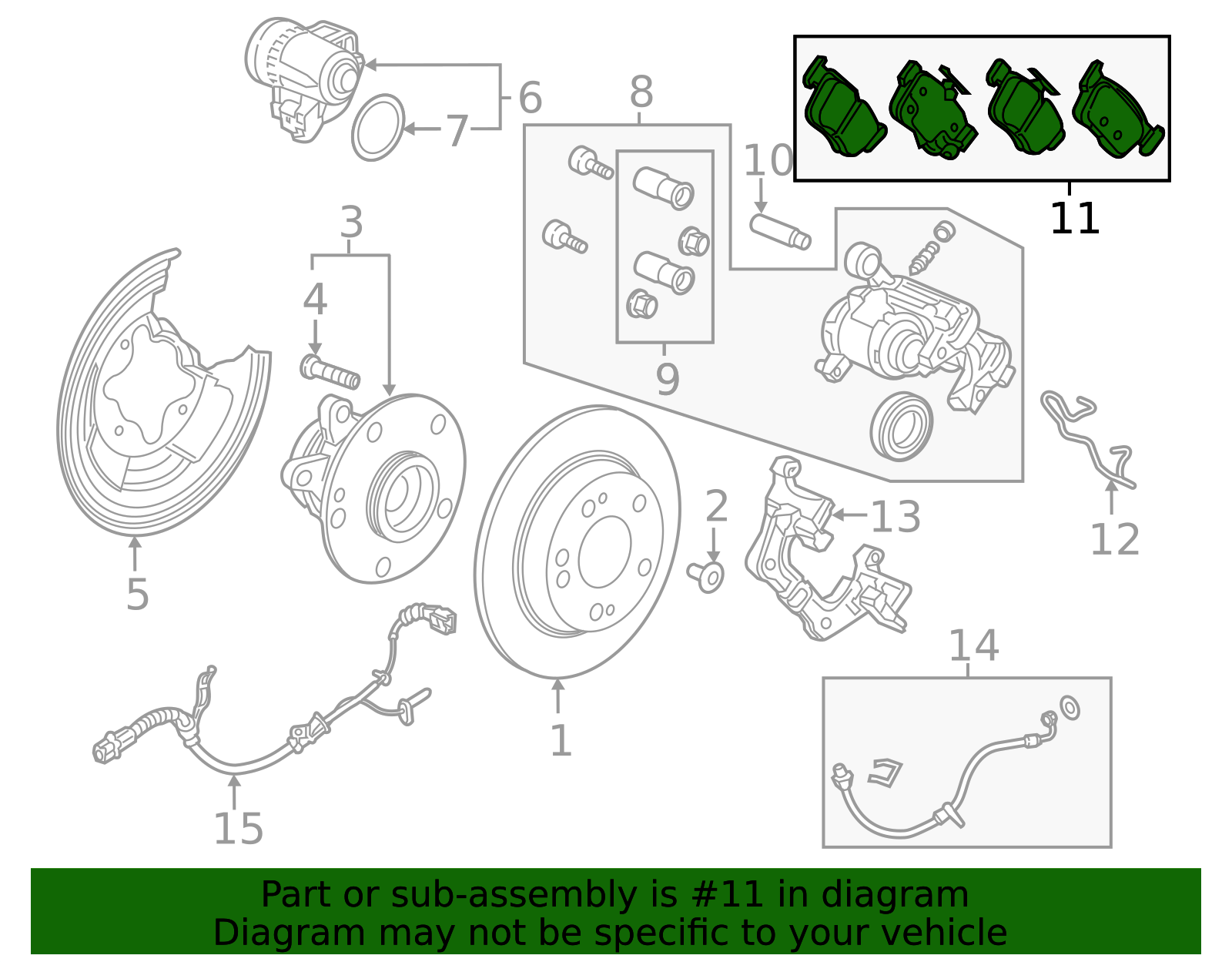 OEM 2016-2021 Honda Civic Brake Pads 43022-TBA-A03 | Honda Automotive Parts