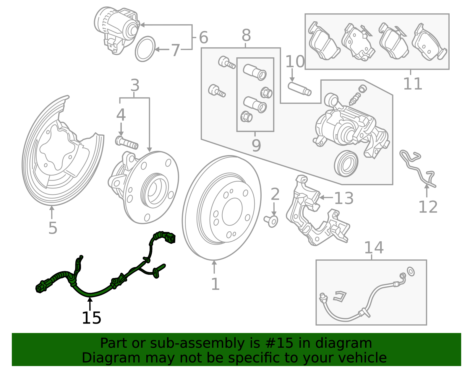 47510-TBA-A02 - Harness Assembly R Epb - 2016-2020 Honda Civic ...
