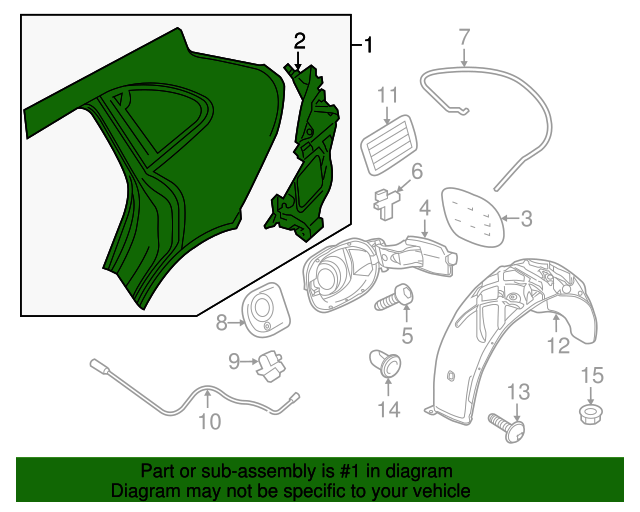2011-2014 Porsche Cayenne Quarter Panel 958-809-086-GRV | Gaudin ...