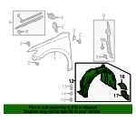 53805-06261 - Fender Liner 2018-2024 Toyota Camry | Longo Toyota Parts