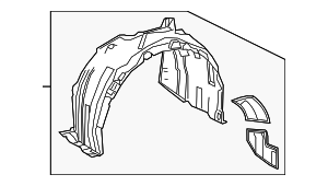 53806-06271 - Fender Liner 2018-2024 Toyota Camry | Bam Wholesale Parts