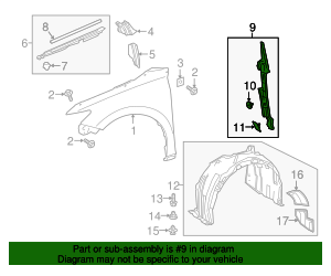 2018-2023 Toyota Camry Rear Seal 53883-06160 | Toyota Parts Center