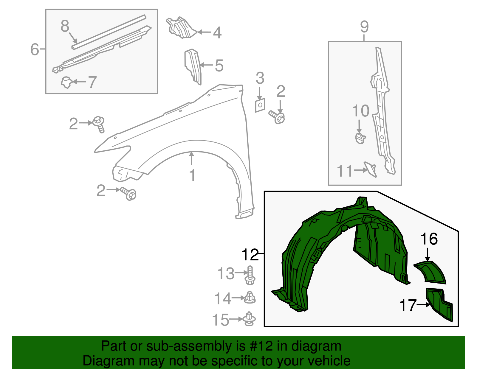 53805-06261 - Fender Liner 2018-2024 Toyota Camry | Longo Toyota Parts