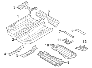 4F0-804-813 - Floor Support 2005-2011 Audi | AutoNationParts.com