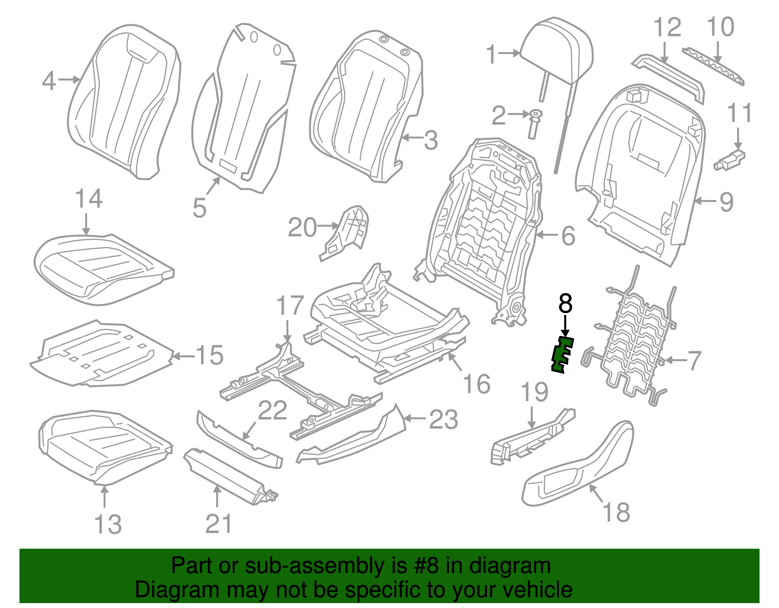 52107314219 - 2016-2025 BMW Support Spring Retainer (52-10-7-314-219 ...