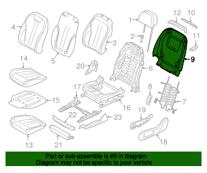 52-10-7-410-111 - Seat Back Panel - 2016-2023 BMW | BMW Parts Exchange