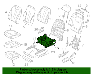 2017-2023 BMW | Cushion Frame | 52107363143 | BMW OEM Parts Store