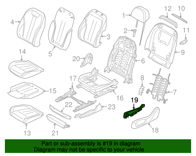 52107317459 - 2013-2023 BMW Outer Finish Panel Support (52-10-7-317-459 ...