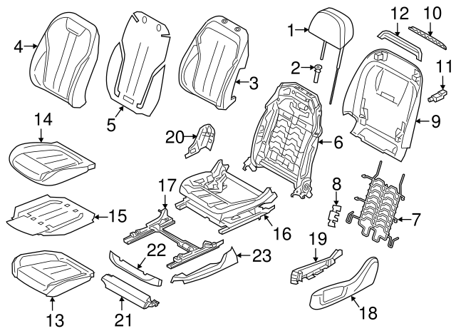 52107317459 - 2013-2023 BMW Outer Finish Panel Support (52-10-7-317-459 ...