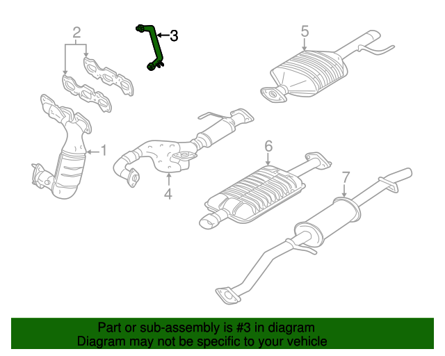 2004-2007 Ford Egr Tube 2L8Z-9D477-AA | TascaParts.com