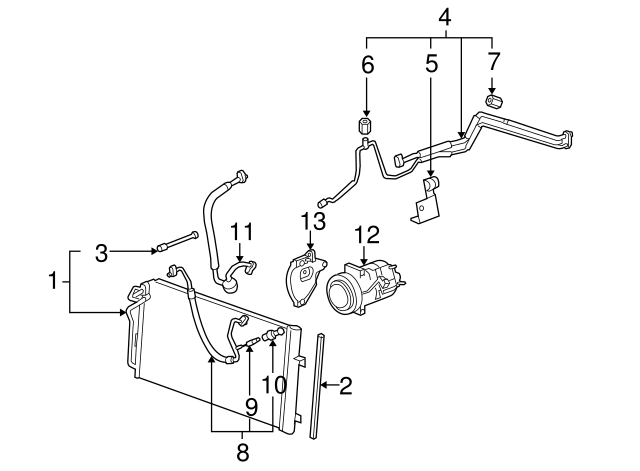 2006-2008 Buick Lucerne Air Conditioning Compressor 21992587 GM ...