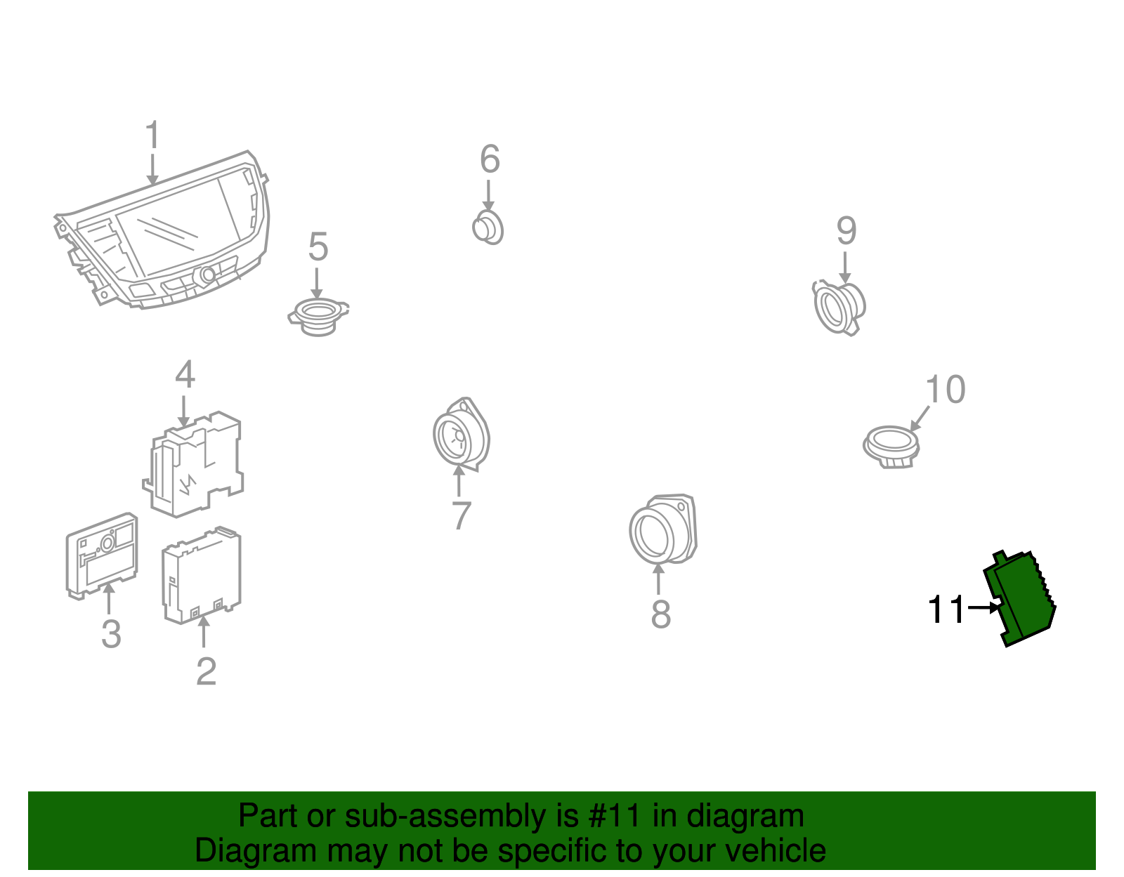 2017-2019 Buick LaCrosse Radio Speaker Amplifier 84502903 | GM Parts Center