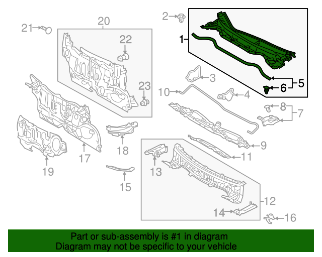 Toyota Cowl Grille 55708-12410 | Auto Parts