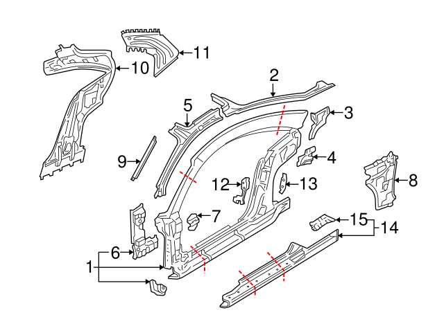 8N8-803-762 - Outer Rocker Panel 2000-2006 Audi | Audi OEM Parts