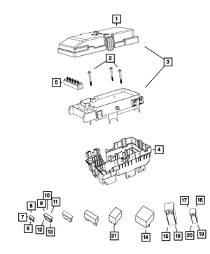 2019-2023 Jeep Cherokee Z Case Fuse Array 68365044AA | Mopar eStore