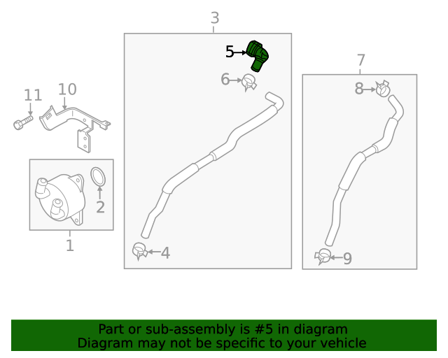 2018-2024 Mazda Automatic Transmission Oil Cooler Coolant Line Fitting ...
