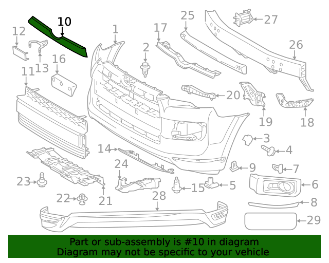 2014-2023 Toyota 4Runner Grille Molding 53122-35060 | AutoNationParts.com