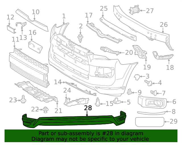 PZ321-35004 - Front Spoiler - 2020-2021 Toyota 4Runner | Sparks Parts