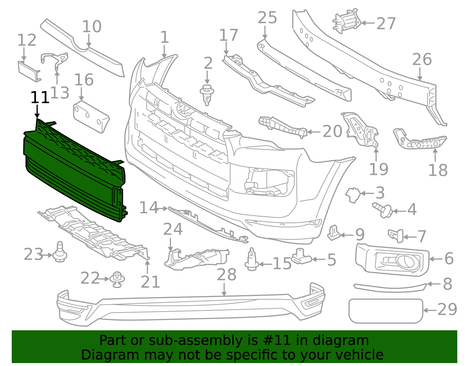 2014-2019 Toyota 4Runner Lower Grille 52701-35010 | Toyota Parts Center