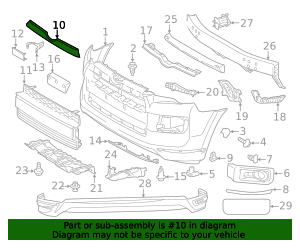 2014-2024 Toyota 4Runner Upper Molding 53122-35060 | OEM Parts Online