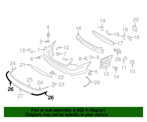86683-3M500 - Bumper Trim 2012-2014 Hyundai Genesis | AutoNationParts.com