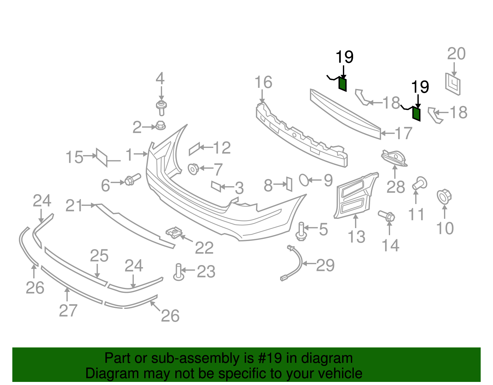 2012-2014 Hyundai Genesis Impact Bar Bracket 86635-3M510 | QuirkParts
