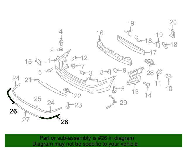 86683-3M500 - Bumper Trim 2012-2014 Hyundai Genesis | AutoNationParts.com