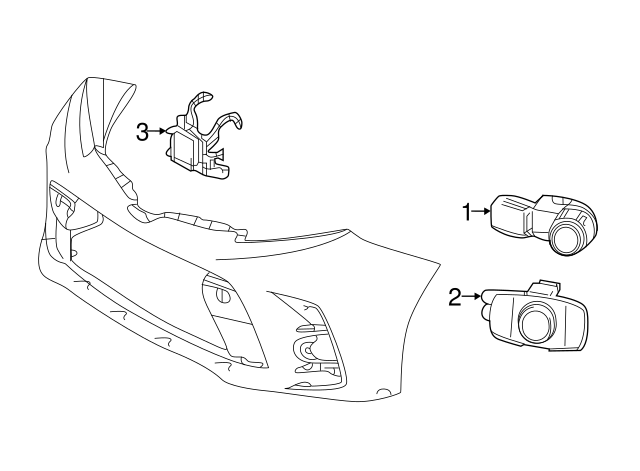 89348-08030-B2 - Park Sensor Retainer 2018-2020 Toyota Sienna | Longo ...