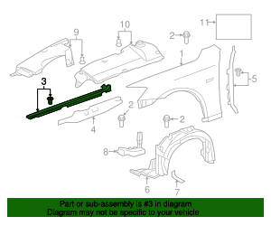 2006-2015 Lexus Fender Protection Film 53807-53011 | OEM Parts Online