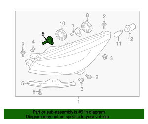 2013-2022 Ford Headlamp Bulb CJ5Z-13N021-A | Blue Springs Ford Parts