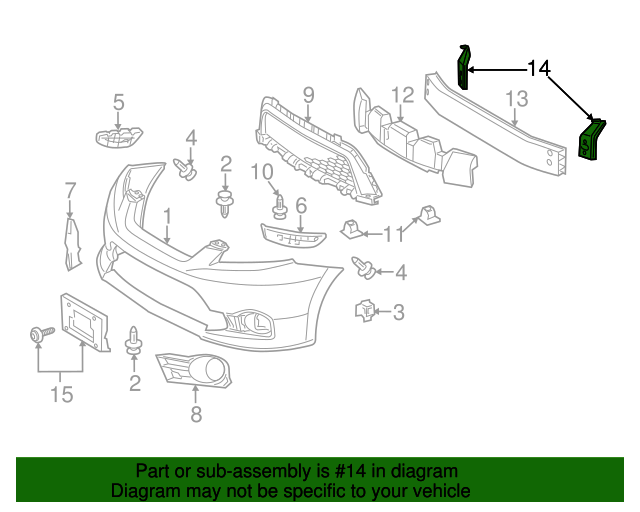 2009-2013 Toyota Matrix Mount Bracket 52146-02130 | Toyota Parts Center