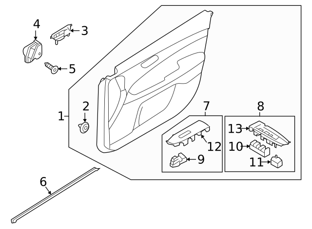 93571-M6000 - Window Switch 2019-2024 Kia Forte | Kia.Parts Store