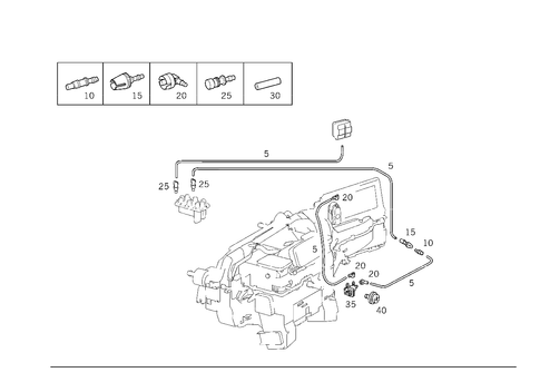 Heating/Air-Conditioner Vacuum Parts for 1999 Mercedes-Benz SLK 230 ...