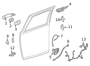 2021-2024 GM Exterior Door Handle Assembly 13537017 GM | GMPartsDirect.com